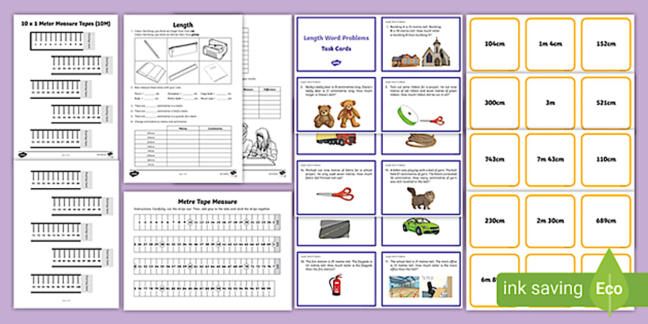 Maths Third/Fourth Class Length Pack - Twinkl