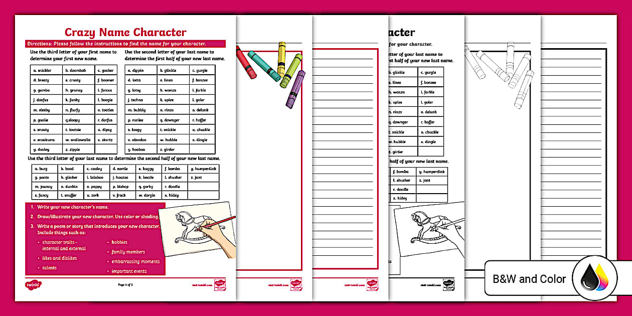Back to School Crazy Name Writing Worksheet | Twinkl USA