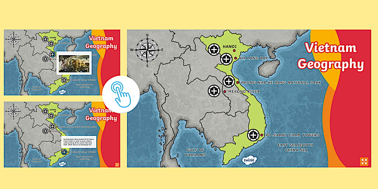 Vietnam Geography Click and Learn Picture (teacher made)