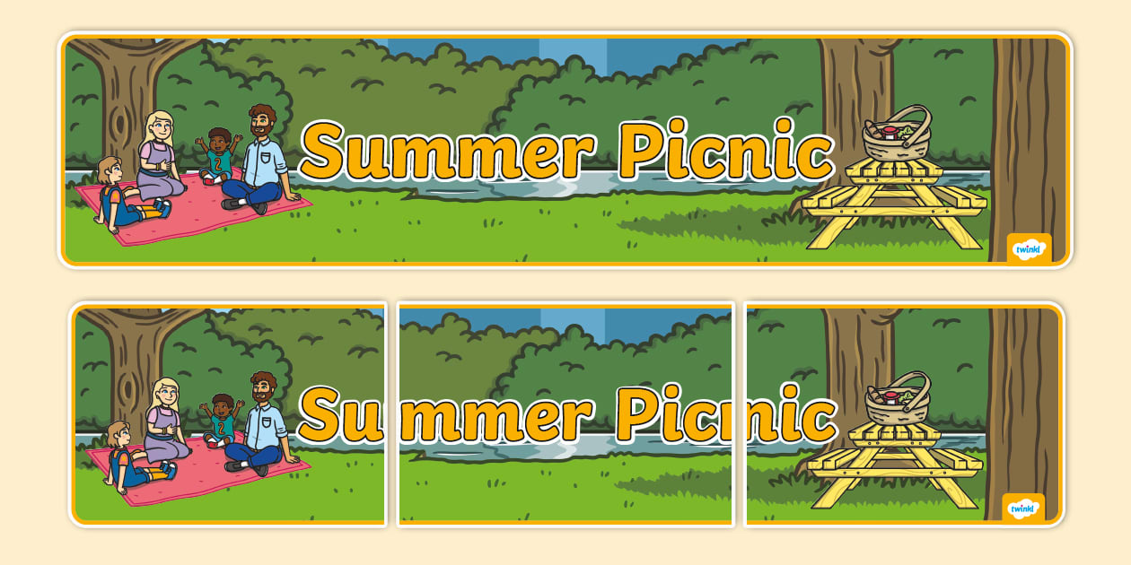 Summer Picnic Display Banner (teacher made) - Twinkl