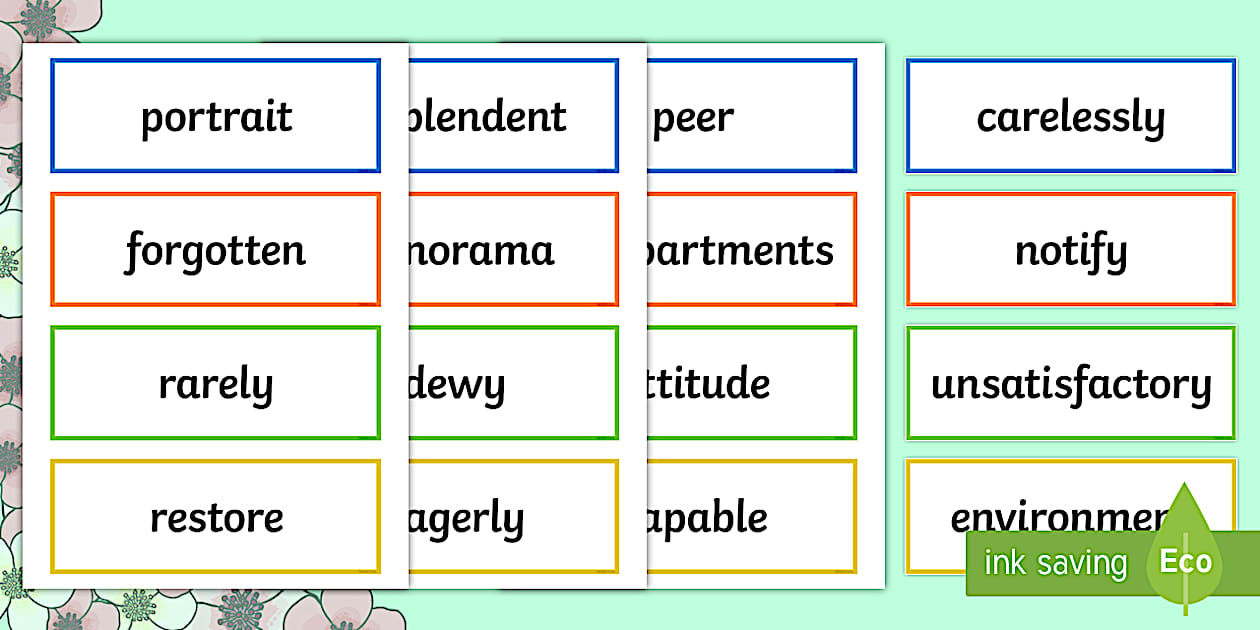 Year 3 Spring 2 Word of the Day Display Word Cards - Twinkl