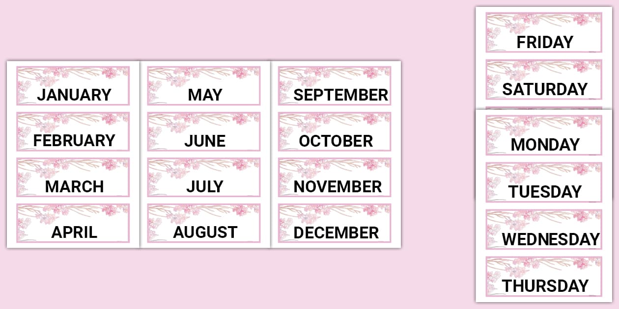 Singapore Orchid Themed Days and Months