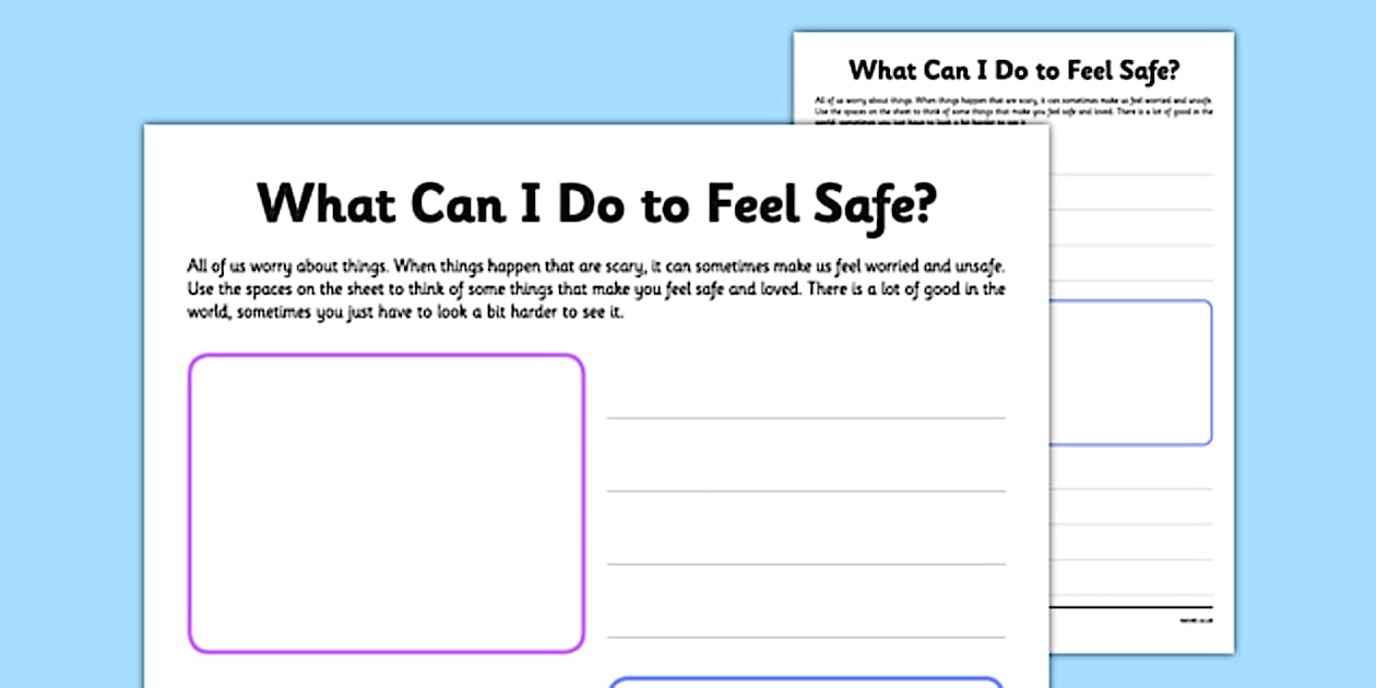 Safety Plan Template for Students | Teacher-Made | Twinkl