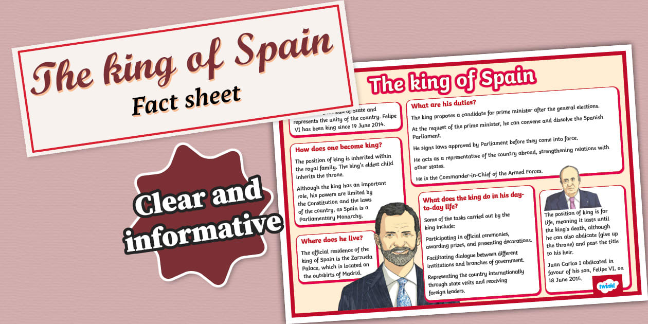 Fact sheet: The king of Spain - Twinkl España