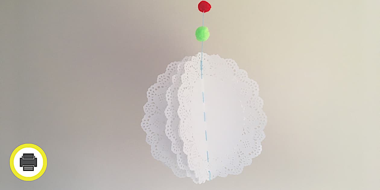 Paper Doily Christmas Garland Instructions (teacher made)