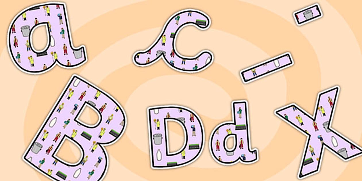Cursive Citizenship Lowercase Display Lettering - Twinkl