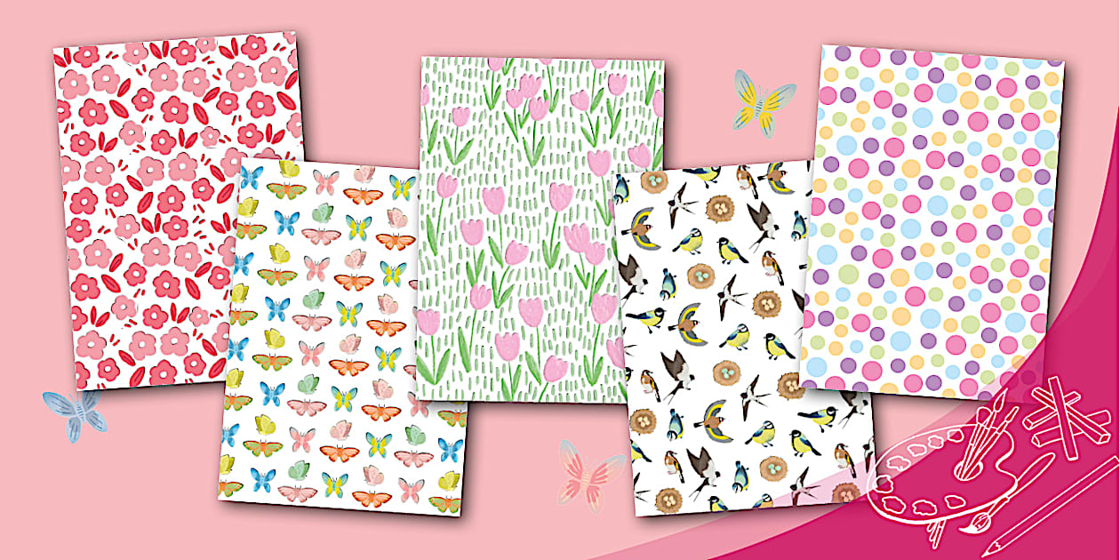 Spring Nature-Themed Pattern Posters Pack (teacher made)