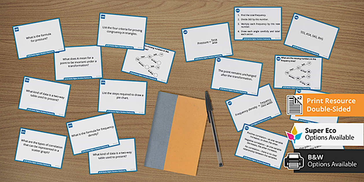 👉 Higher Maths Flashcards | KS4 Maths | Beyond - Twinkl