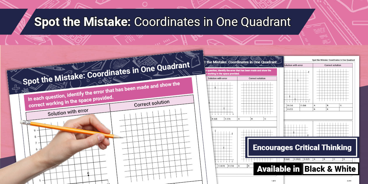 Spot the Mistake: Coordinates in One Quadrant Questions