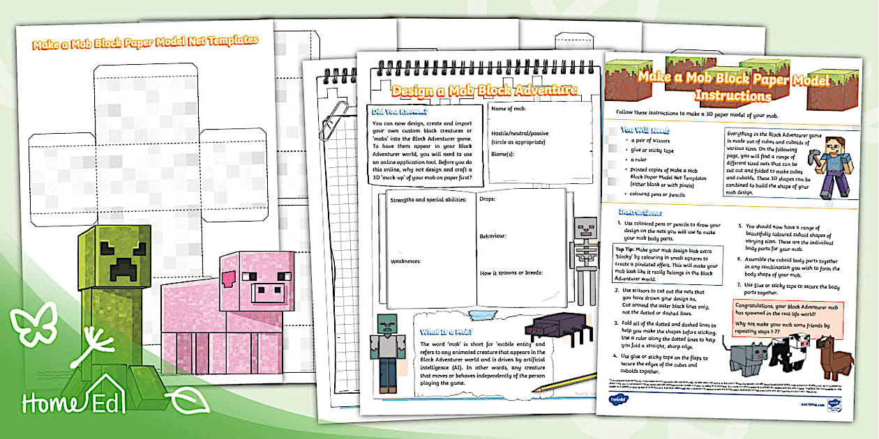 Make a Mob Block Adventure Design Pack (Lehrer gemacht)