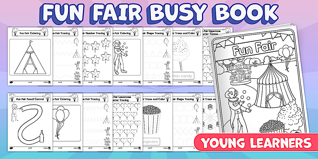 Fun Fair Toddler Busy Book (teacher made) - Twinkl