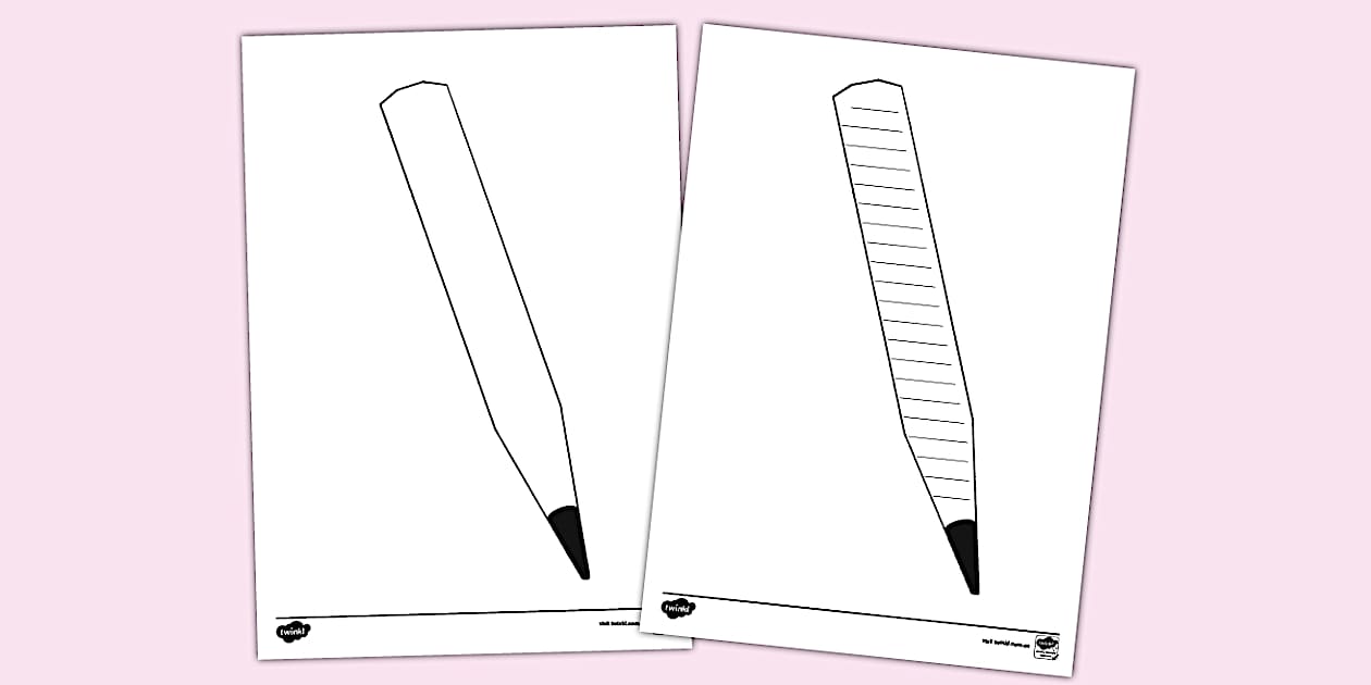 Pencil Writing Template