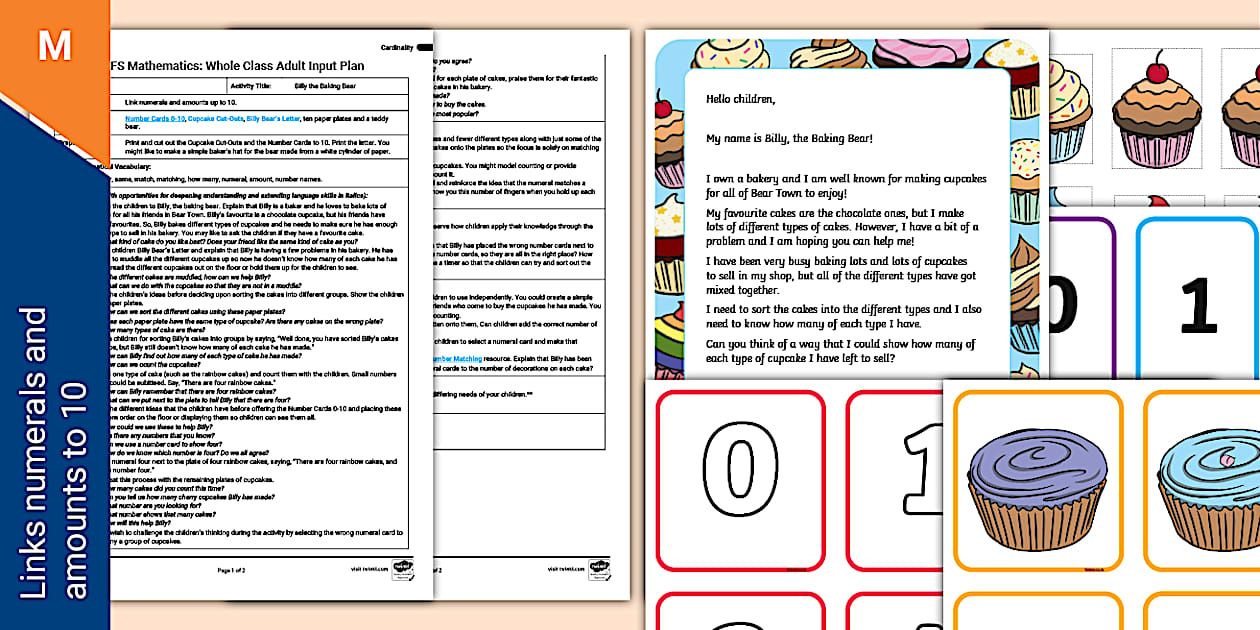 EYFS Maths Billy the Baking Bear Plan and Resource Pack