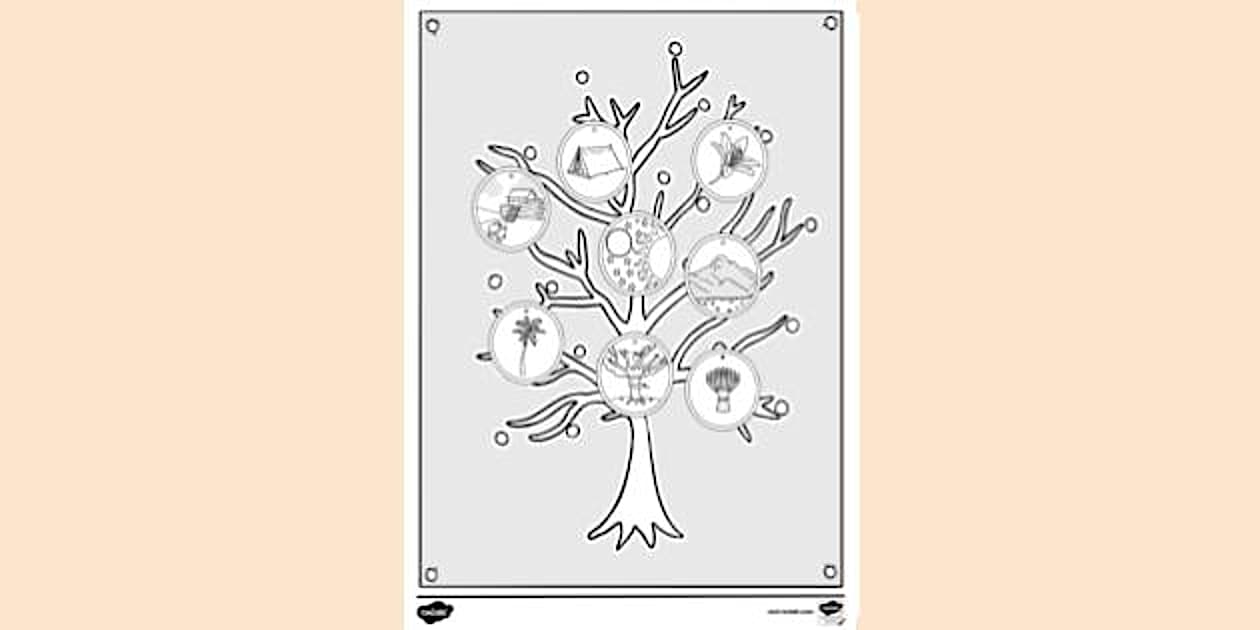 Jesse Tree Poster Colouring Sheet (teacher made) - Twinkl