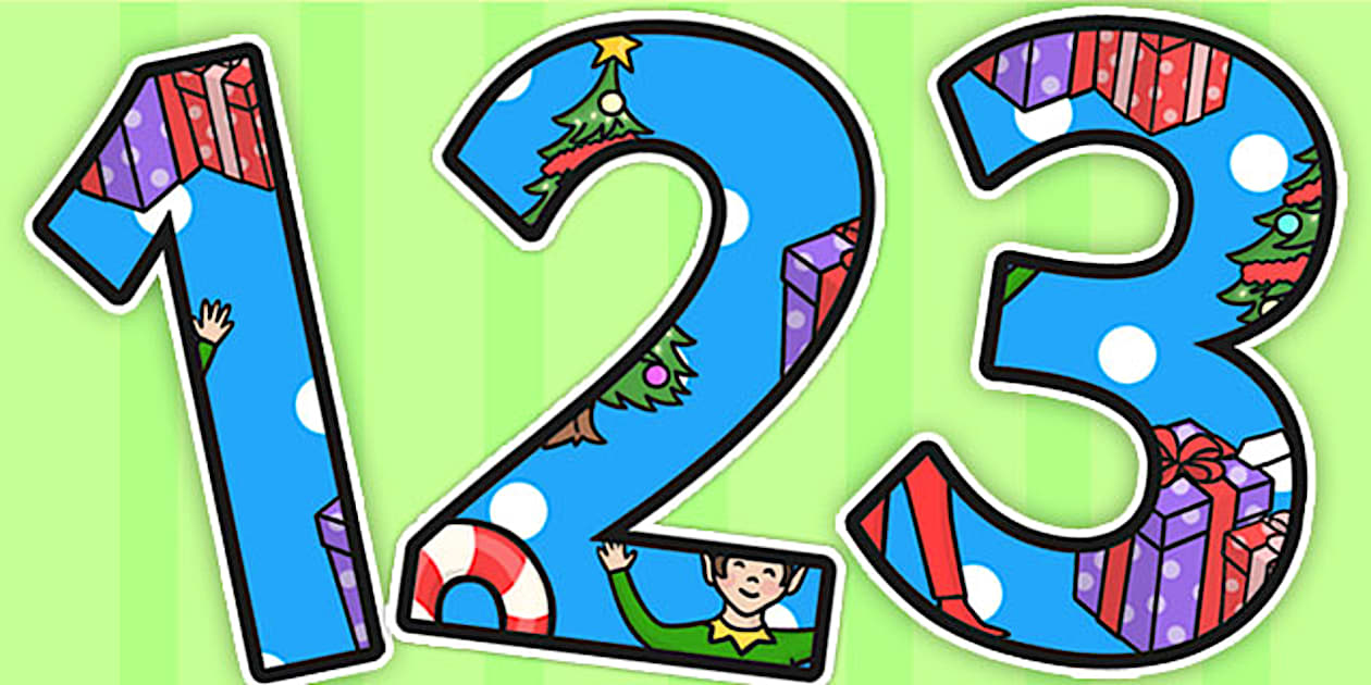 Elf Themed Display Numbers (Hecho por educadores) - Twinkl