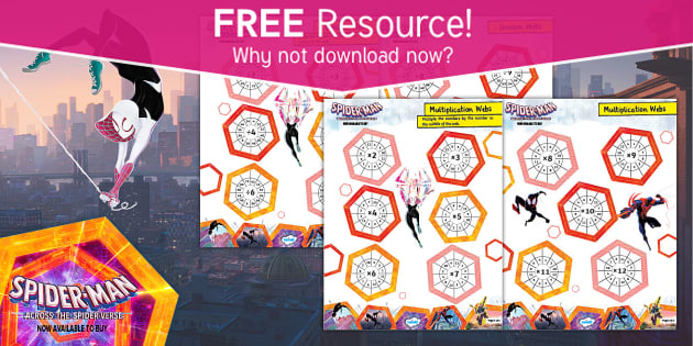 FREE Spider-Man™: Multiplication/Division Webs Activity