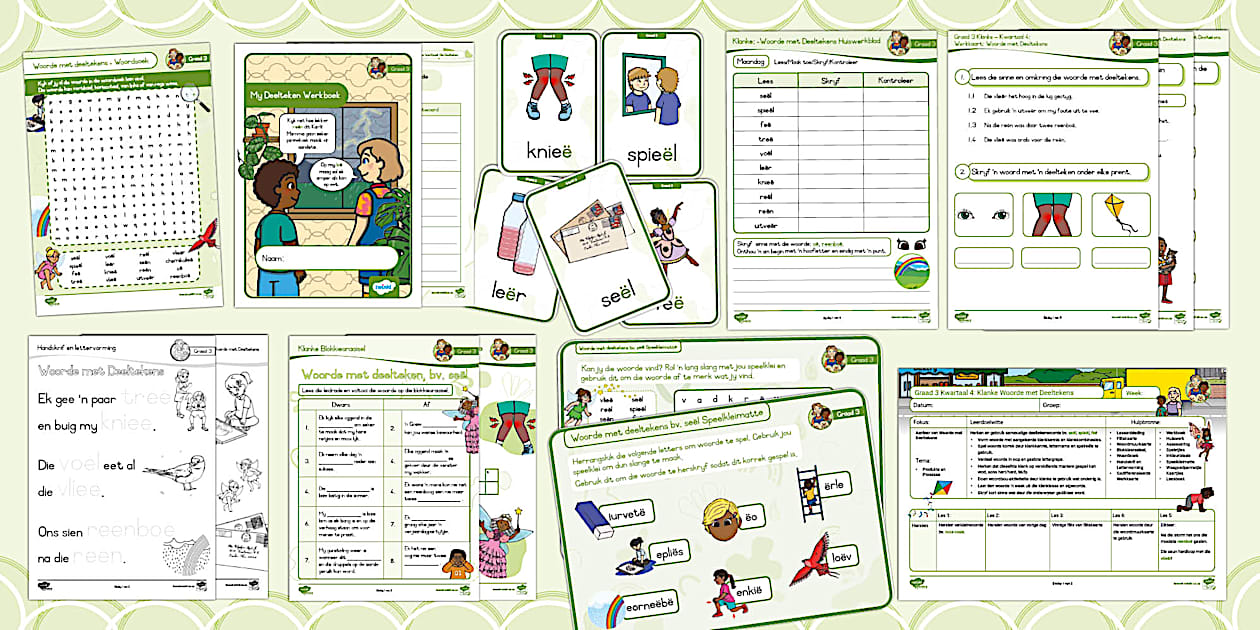 Graad 3 Klanke Hulpbronpakket Woorde met Deelteken - Twinkl