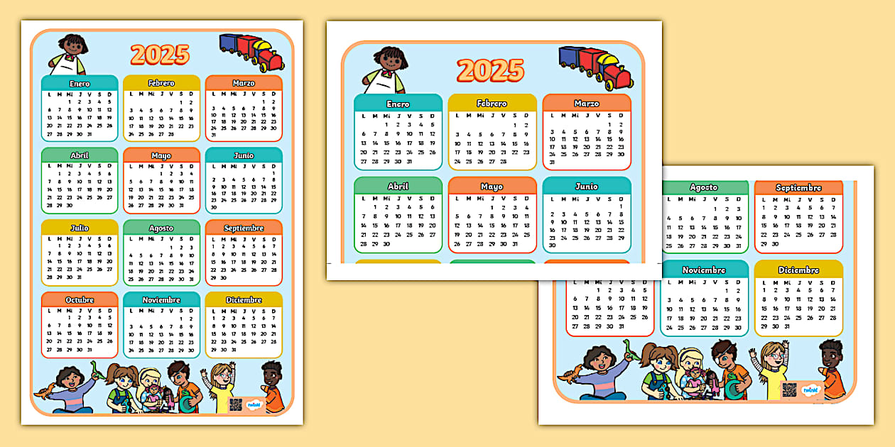 Calendario infantil 2025 (professor feito) - Twinkl