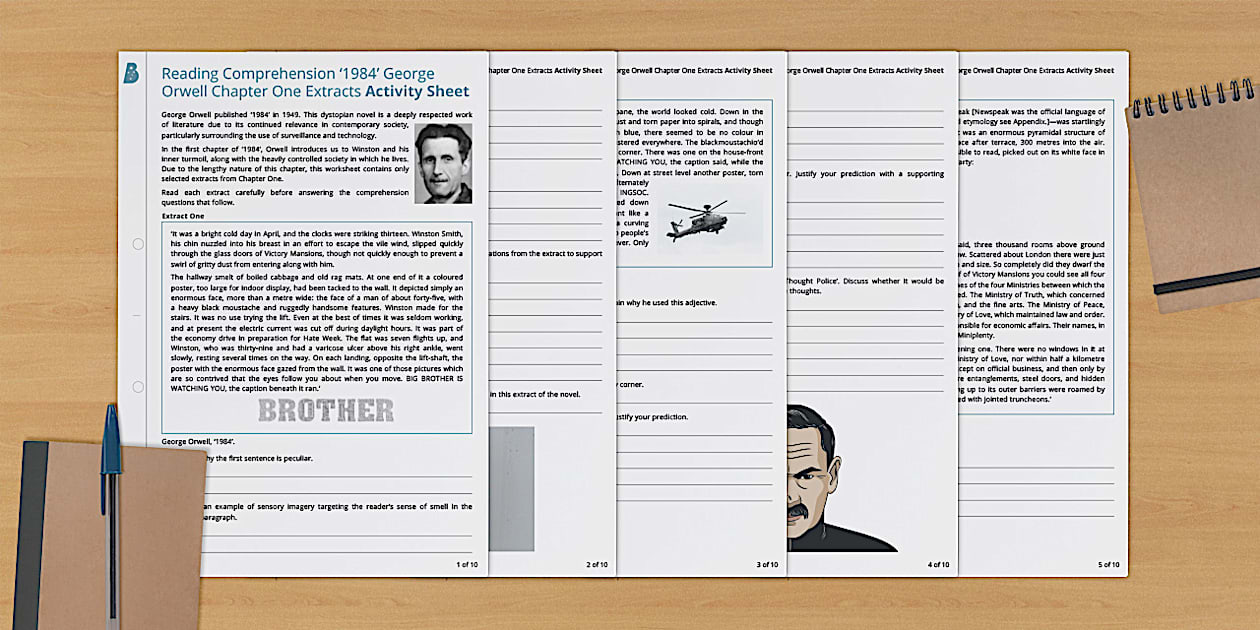 Reading Comprehension '1984' George Orwell Chapter One Extracts