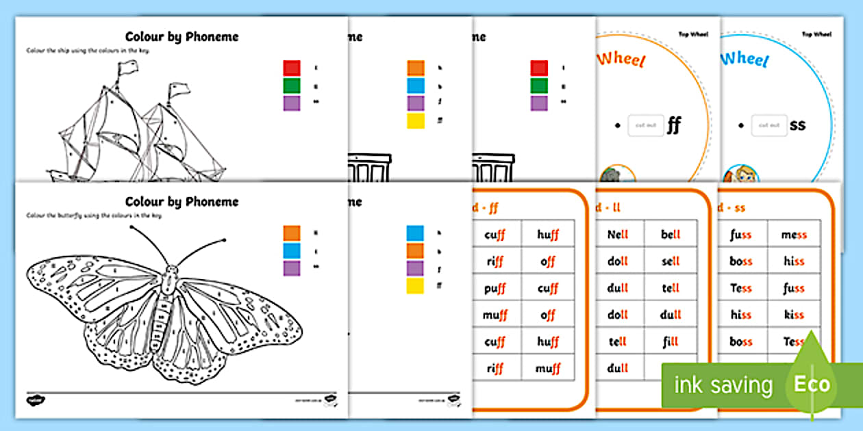 SA Digraphs ff, ll and ss Words Activity Pack - Twinkl