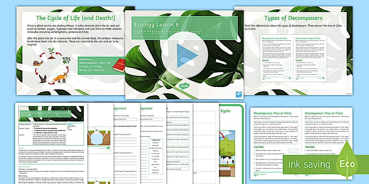 AQA GCSE Ecology: Decomposition and Biogas (Biology Only)