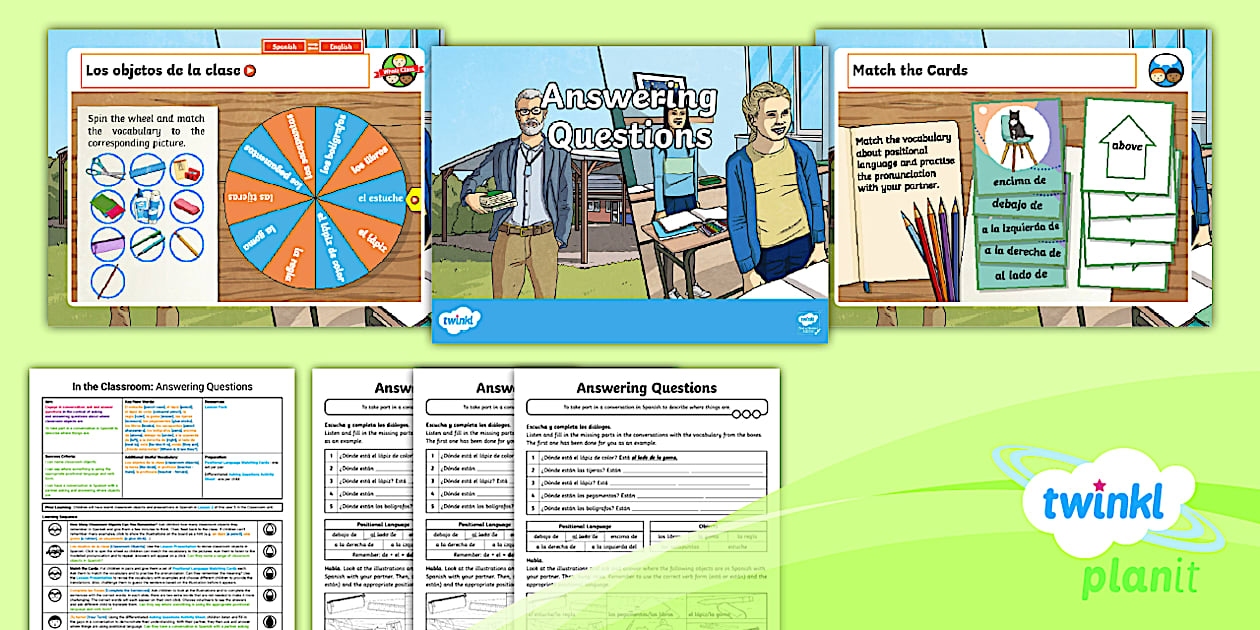 👉 PlanIt Year 5 Spanish Lesson: Answering Questions