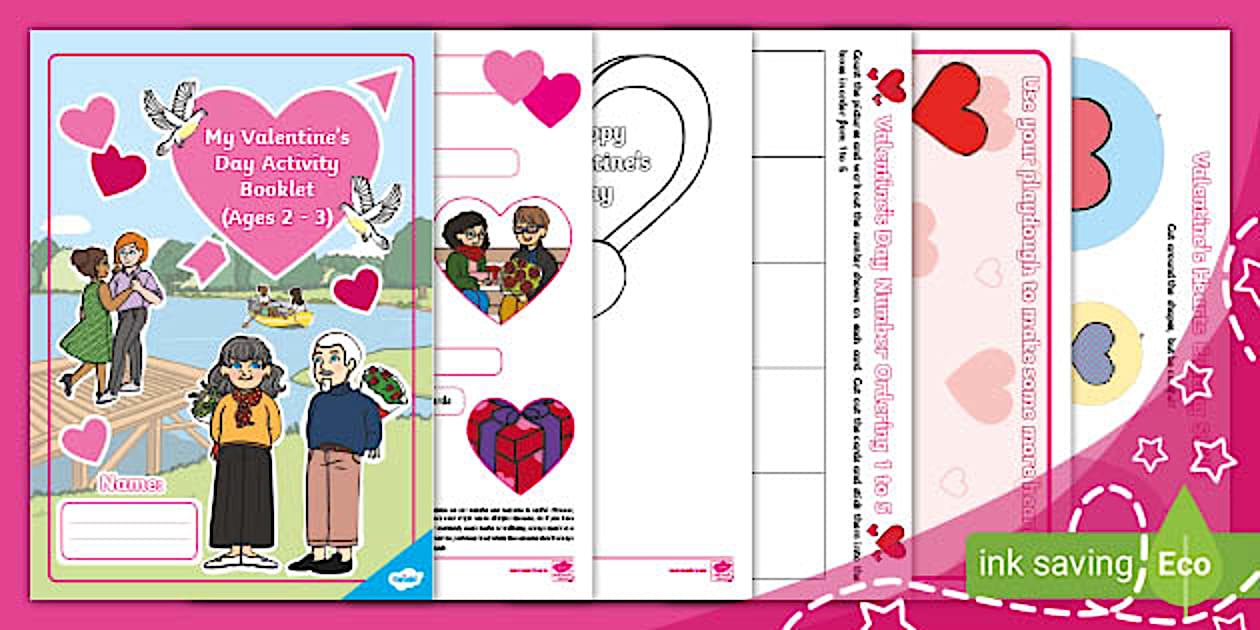 My Valentines Day Activity Booklet (Ages 2- 3) - Twinkl