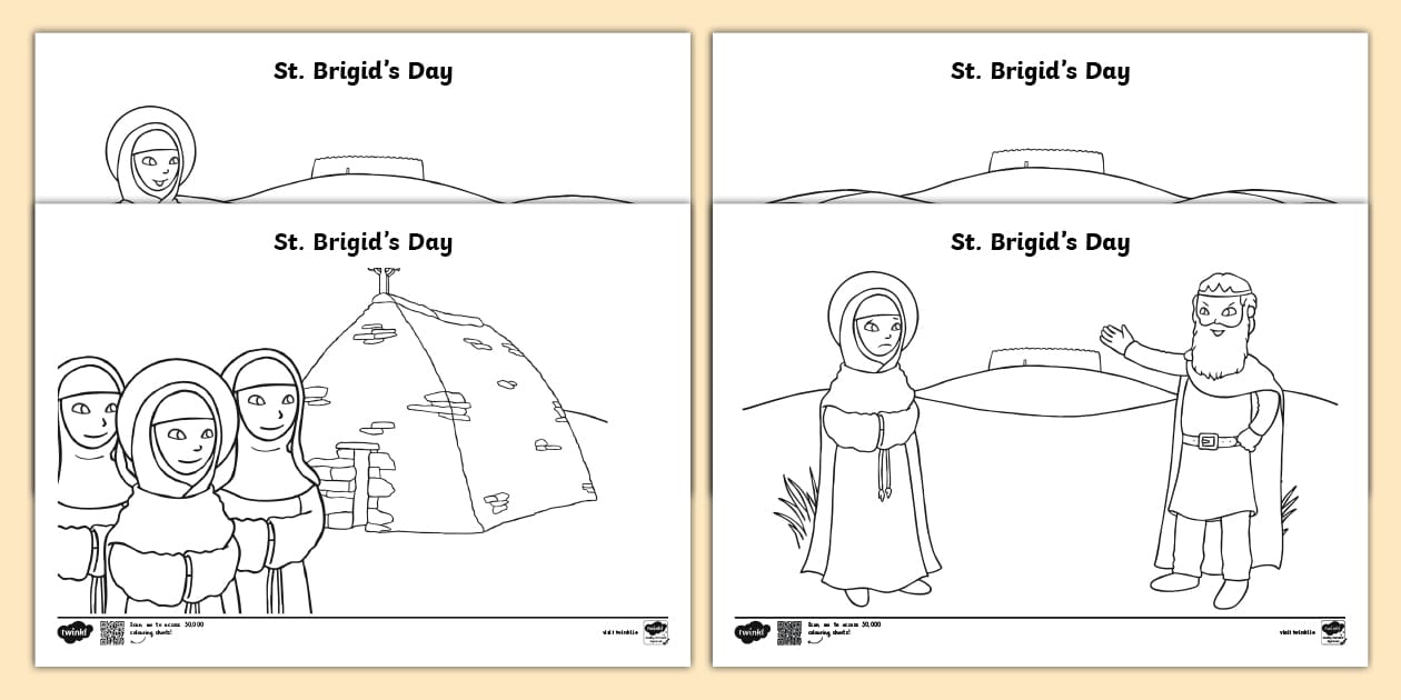 St. Brigid’s Day Art | Colouring Pages | Twinkl Resources