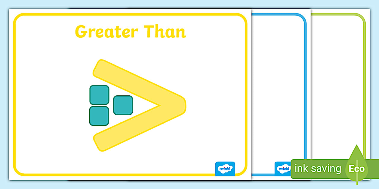 👉 Greater Than, Less than, Equal to Display Posters - KS1