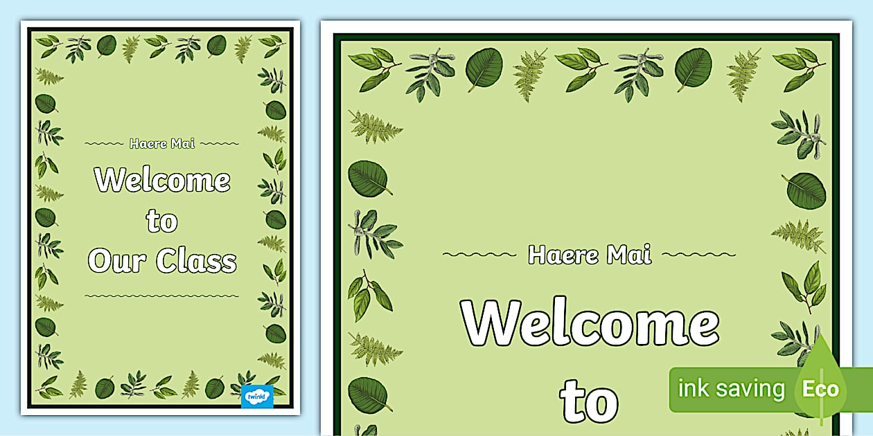 NZ Native Botanical Welcome Sign (teacher made) - Twinkl