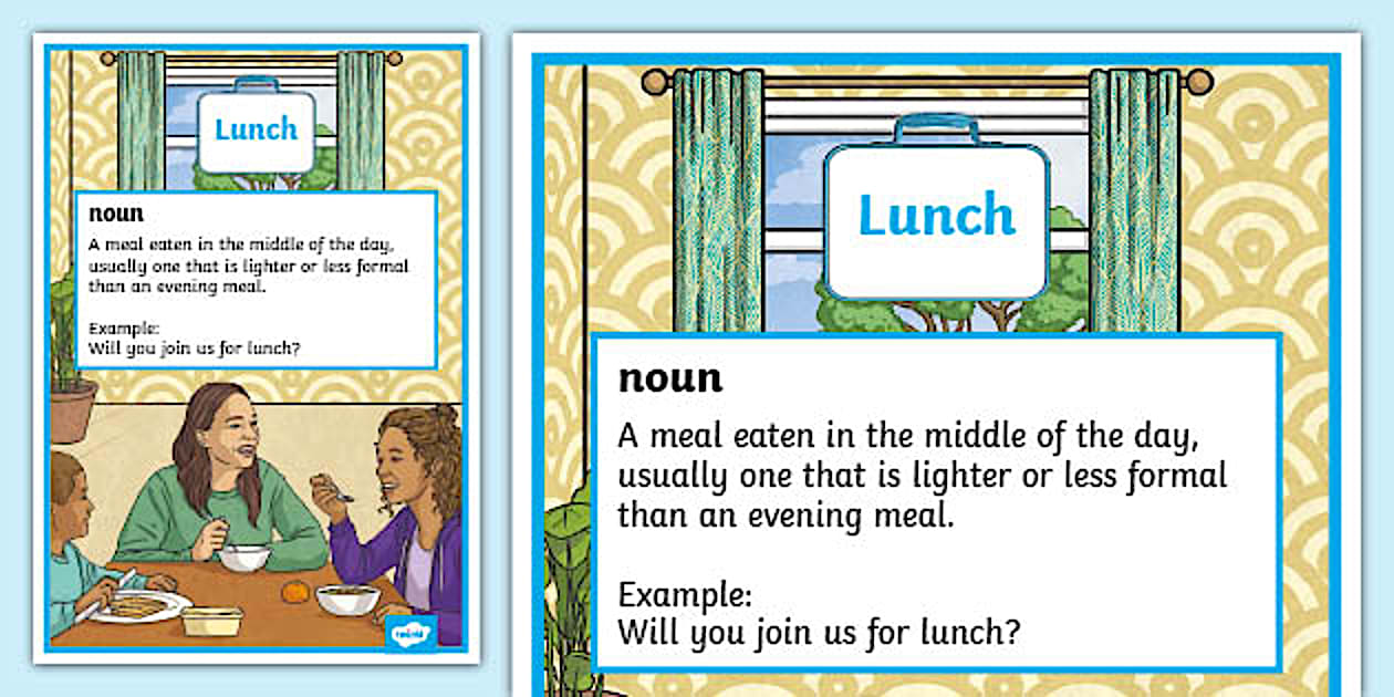 Lunch Meaning Display Poster (teacher made) - Twinkl