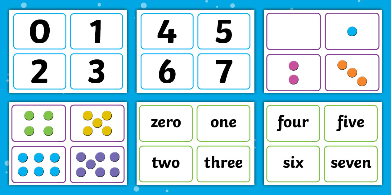 Number Names Matching Cards - Twinkl Maths (teacher made)