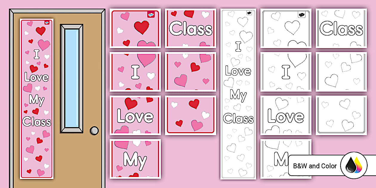 Printable I Love My Class Door Banner | Twinkl USA