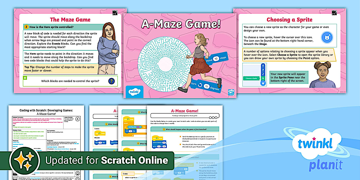 Computing - Maze Game - Year 5 Lesson Pack 1 - Twinkl - KS2