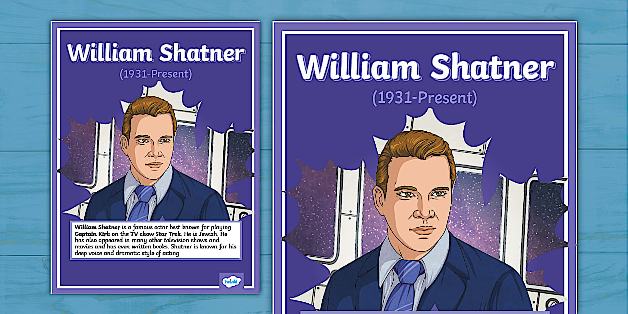 Remarkable Jewish Canadians Poster William Shatner - Twinkl