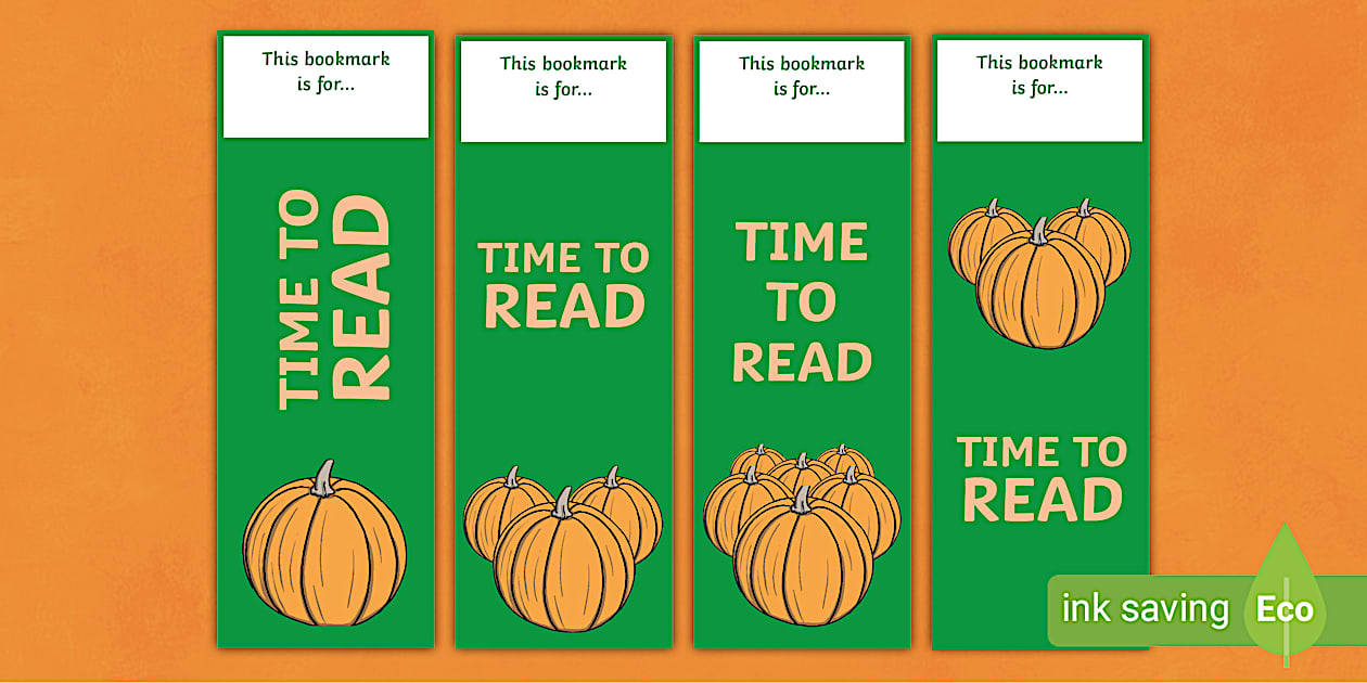 Printable Pumpkin Bookmarks | Halloween Resources | Gifts