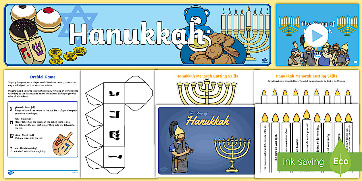 CfE Early Level Hanukkah Resource Pack - Twinkl