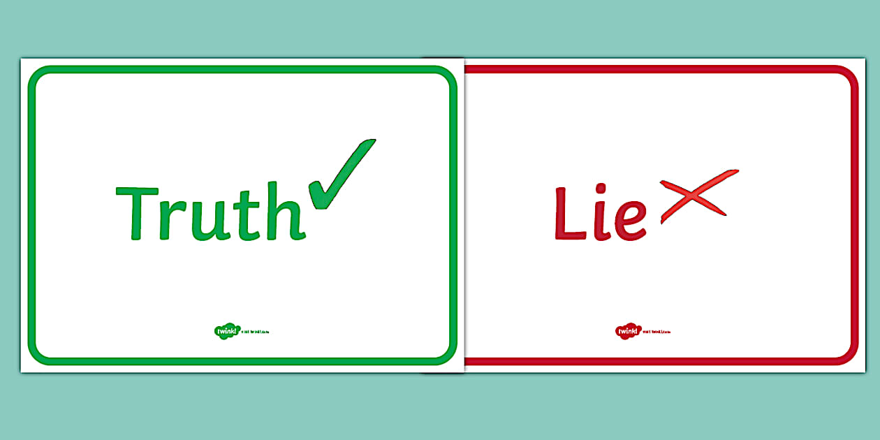 Two Truths and a Lie Signs (professor feito) - Twinkl
