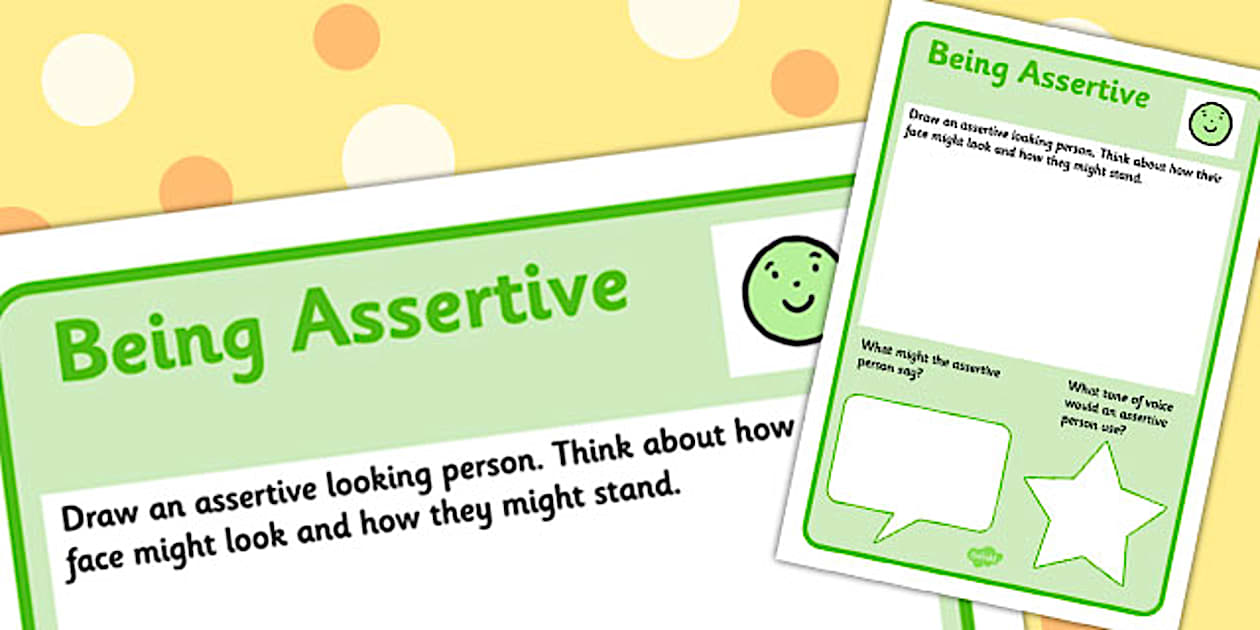 Assertive Worksheet (teacher made) - Twinkl