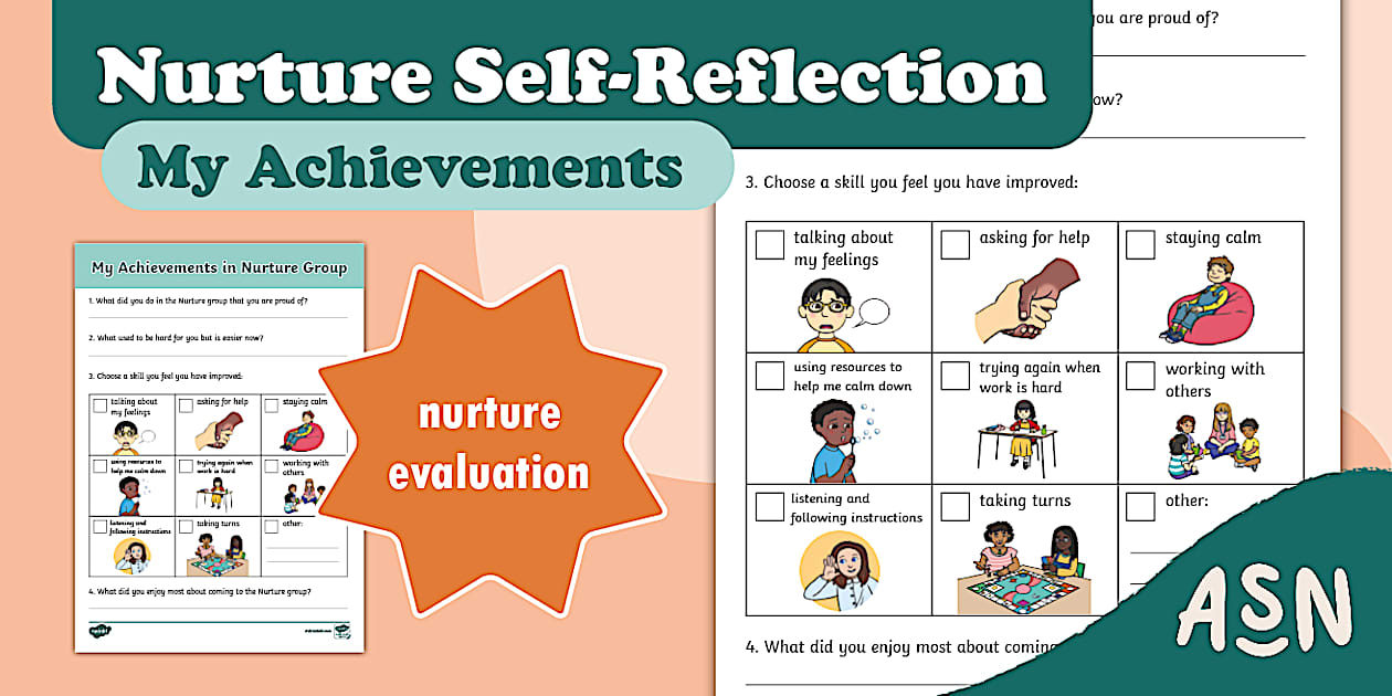 Nurture Self-Reflection Activity Sheet - My Achievements