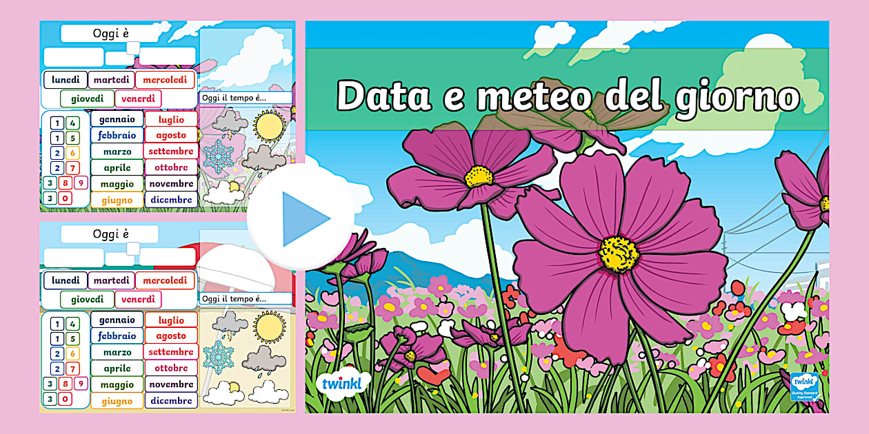 Calendario data e meteo PowerPoint (l'enseignant a fait)