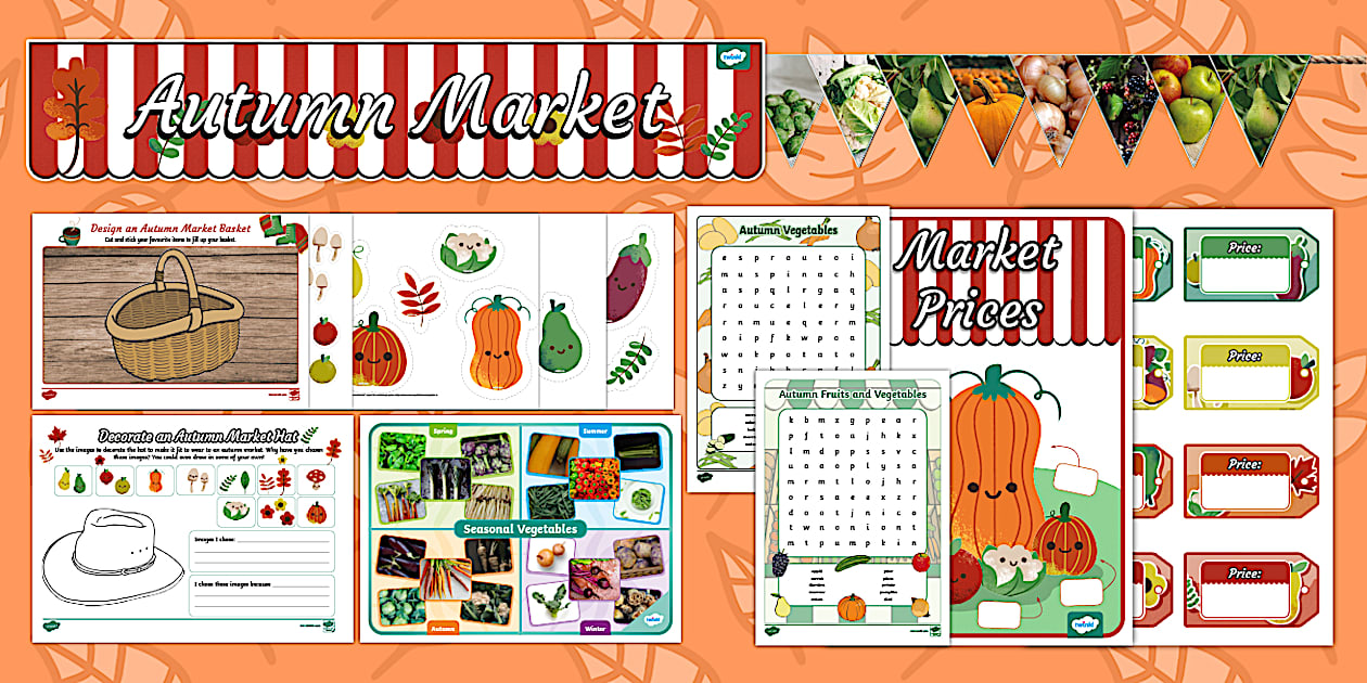 Autumn Market Role Play Area Pack (teacher made) - Twinkl