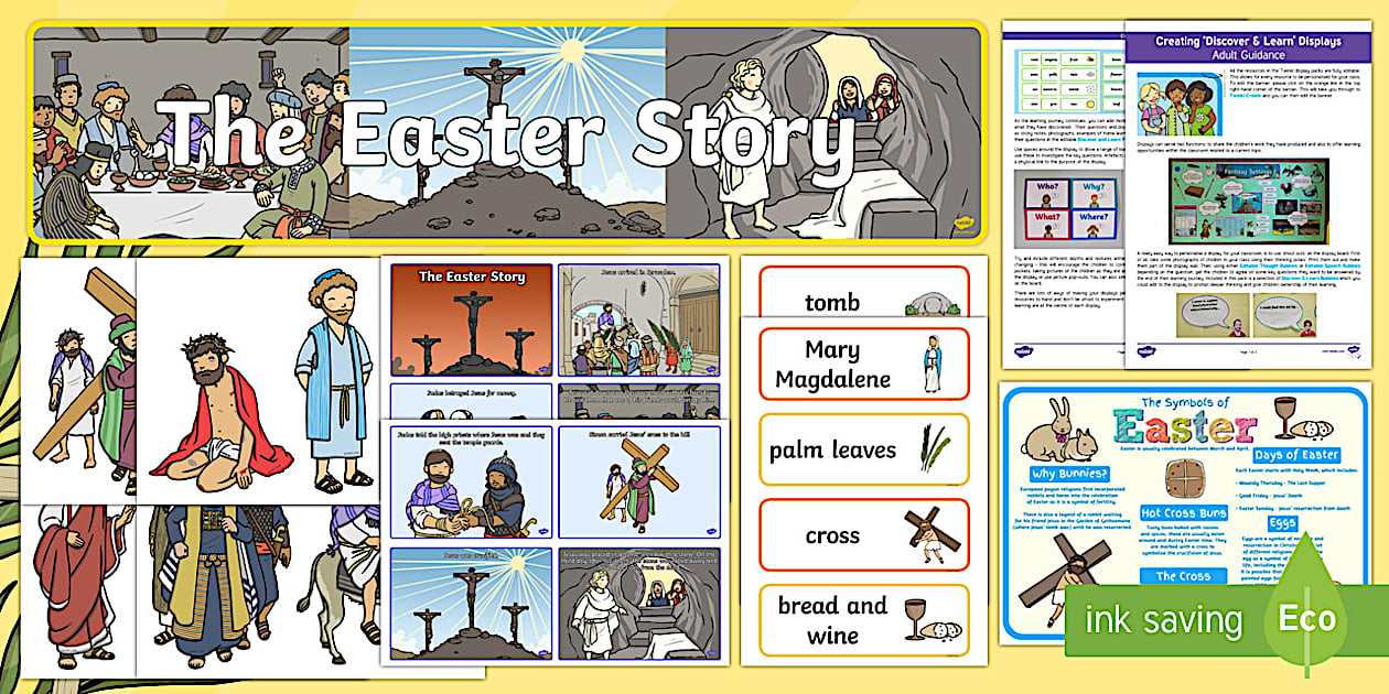 The Easter Story Discover and Learn Display Pack - Twinkl