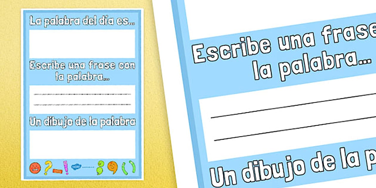 Póster de la palabra del día