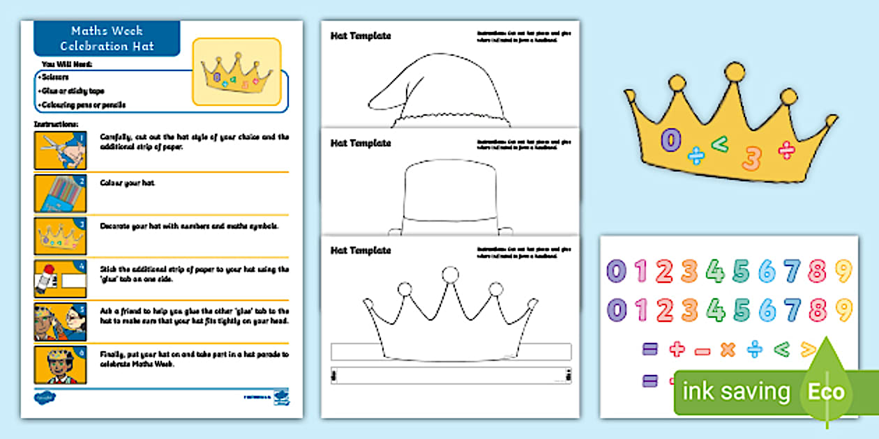 👉 Maths Week Hat Ideas and Decoration Activity - Twinkl