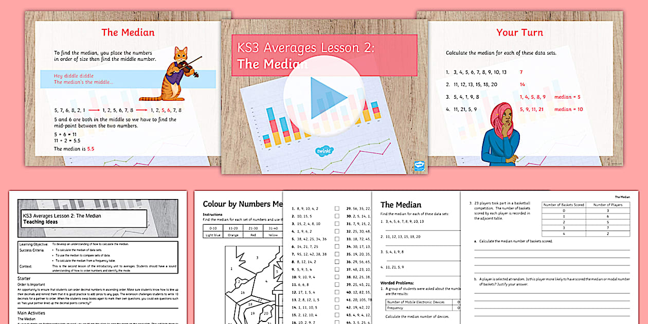 Averages Lesson 2: The Median - Twinkl