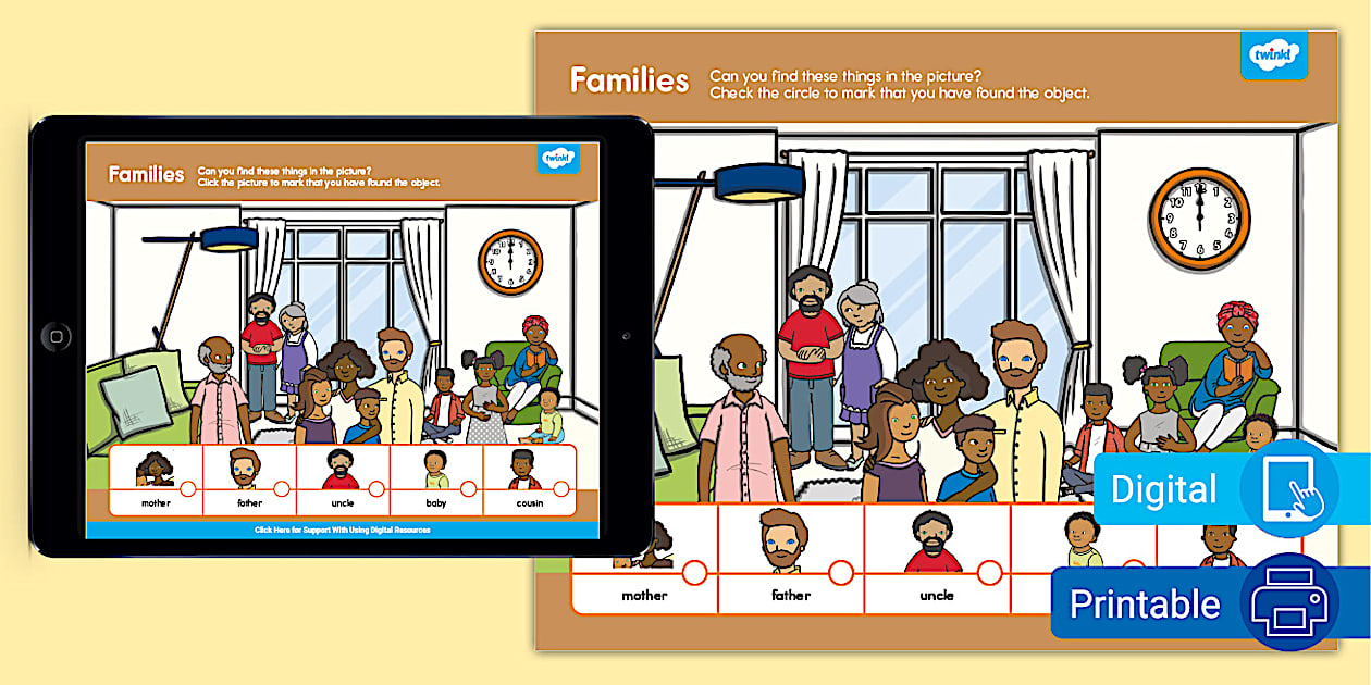 Families Can You Find? Picture Activity - Twinkl