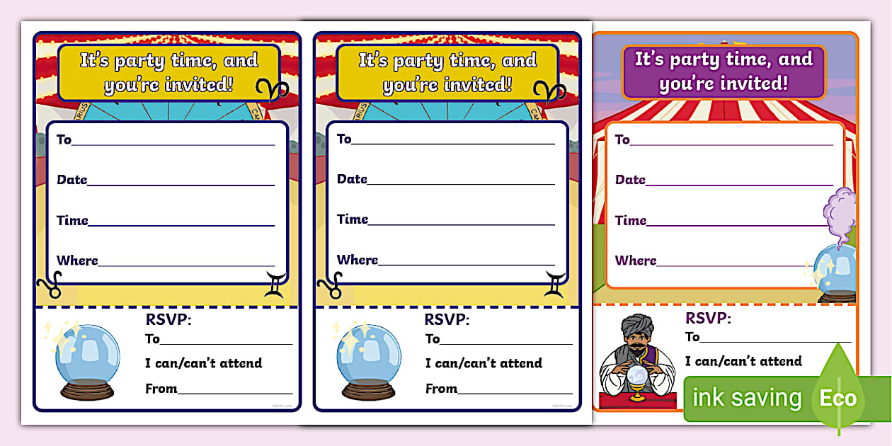 Tarot-Themed Party Invitations | Twinkl Party Printables