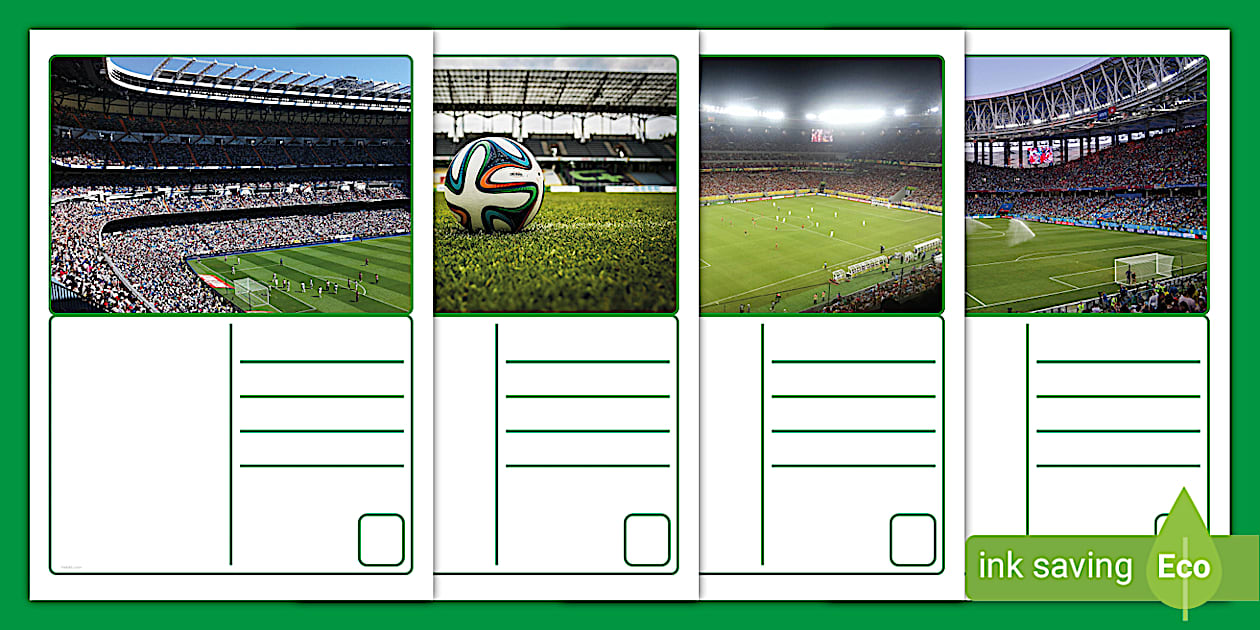 Football Stadium Postcards (Teacher-Made) - Twinkl