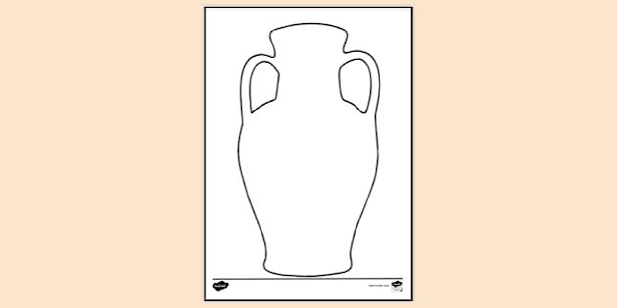 Pottery Vase Colouring | Colouring Sheets - Twinkl